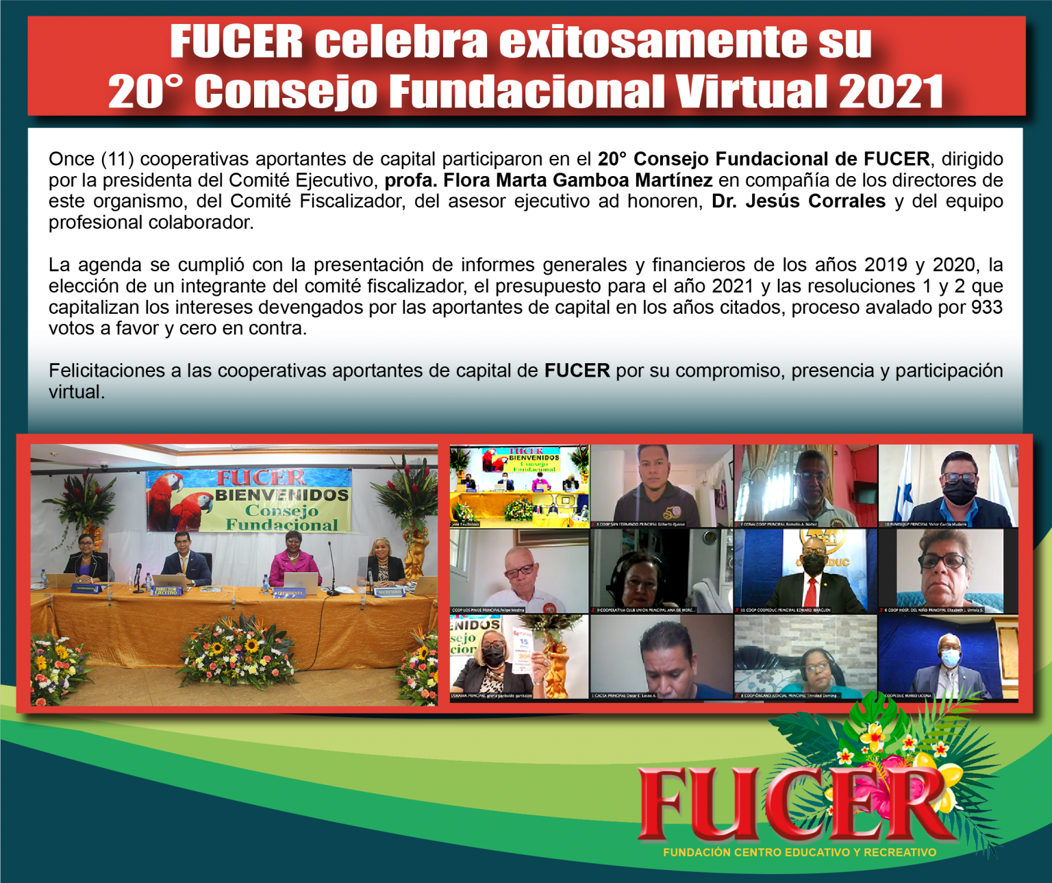 20° Consejo Fundacional Virtual 2021 de FUCER